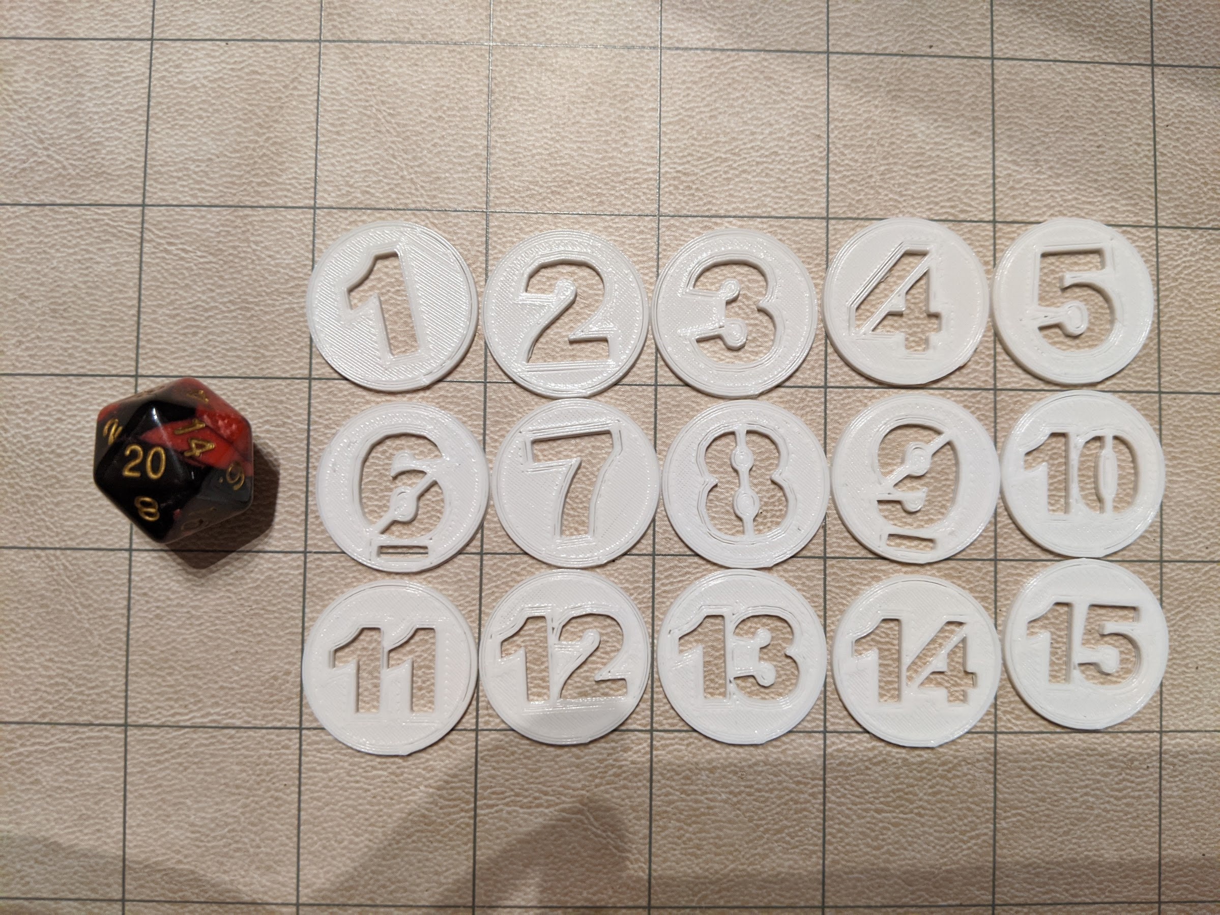 Numbered Tokens for Dungeons and Dragons 5e dnd & Pathfinder - Etsy UK