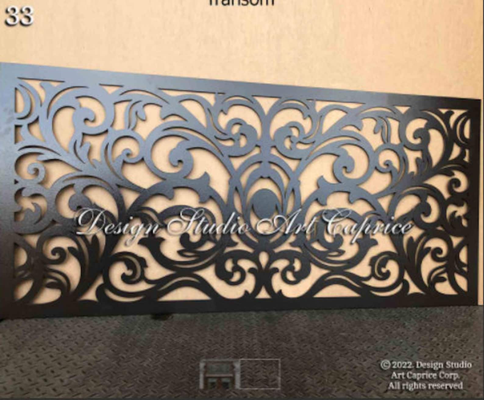 Entry Door Grill/ Transom Panel /french Doors Grill/ Security Window ...