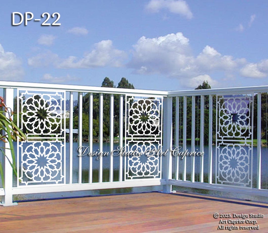 Metal Railing Panel | Balcony Insert | Deck Panel | Screen | Fence | Custom Order | Outdoor or ...