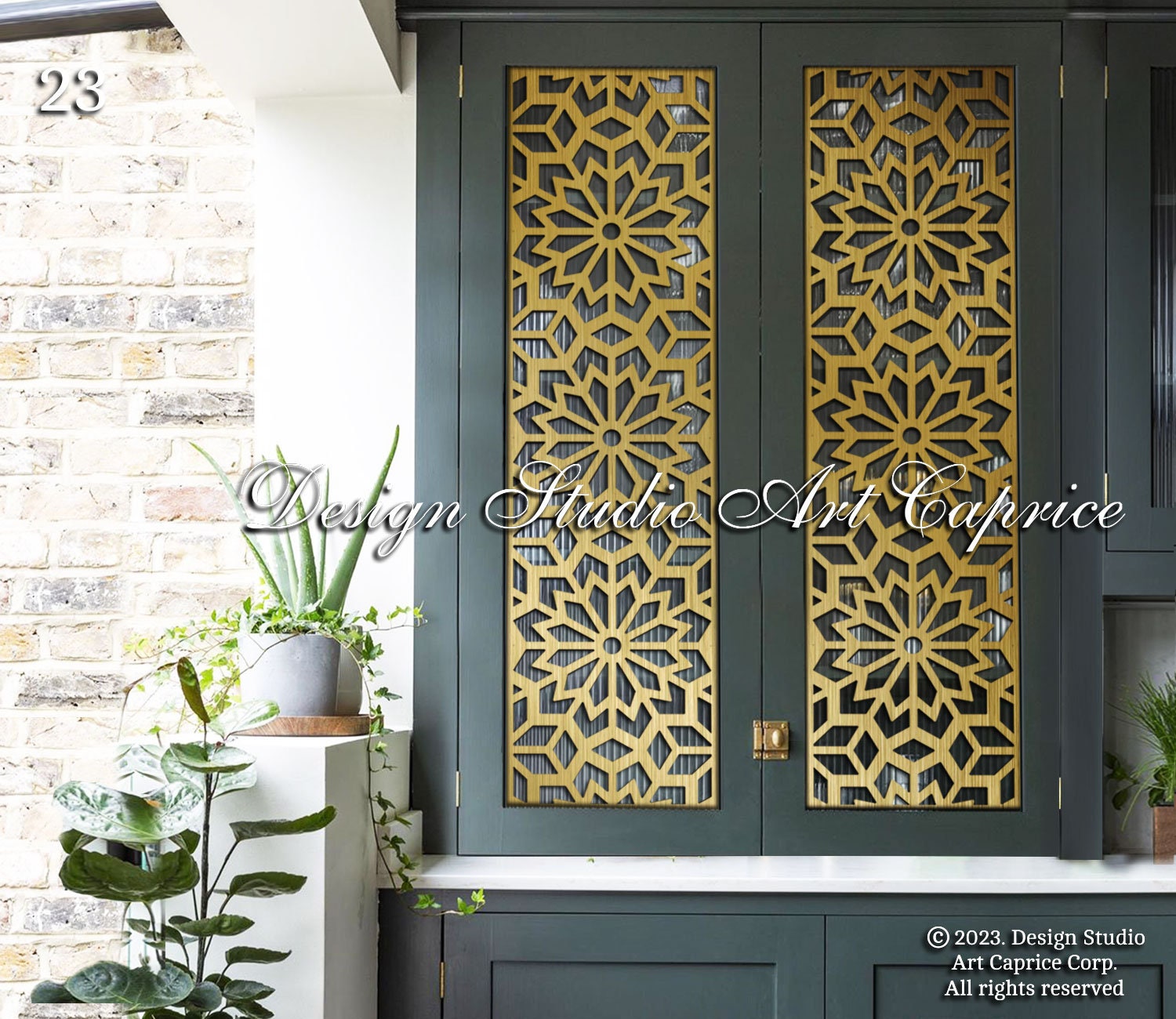 Kitchen & Wine Cabinet Metal Mullion Inserts/ Furniture Overlay ...