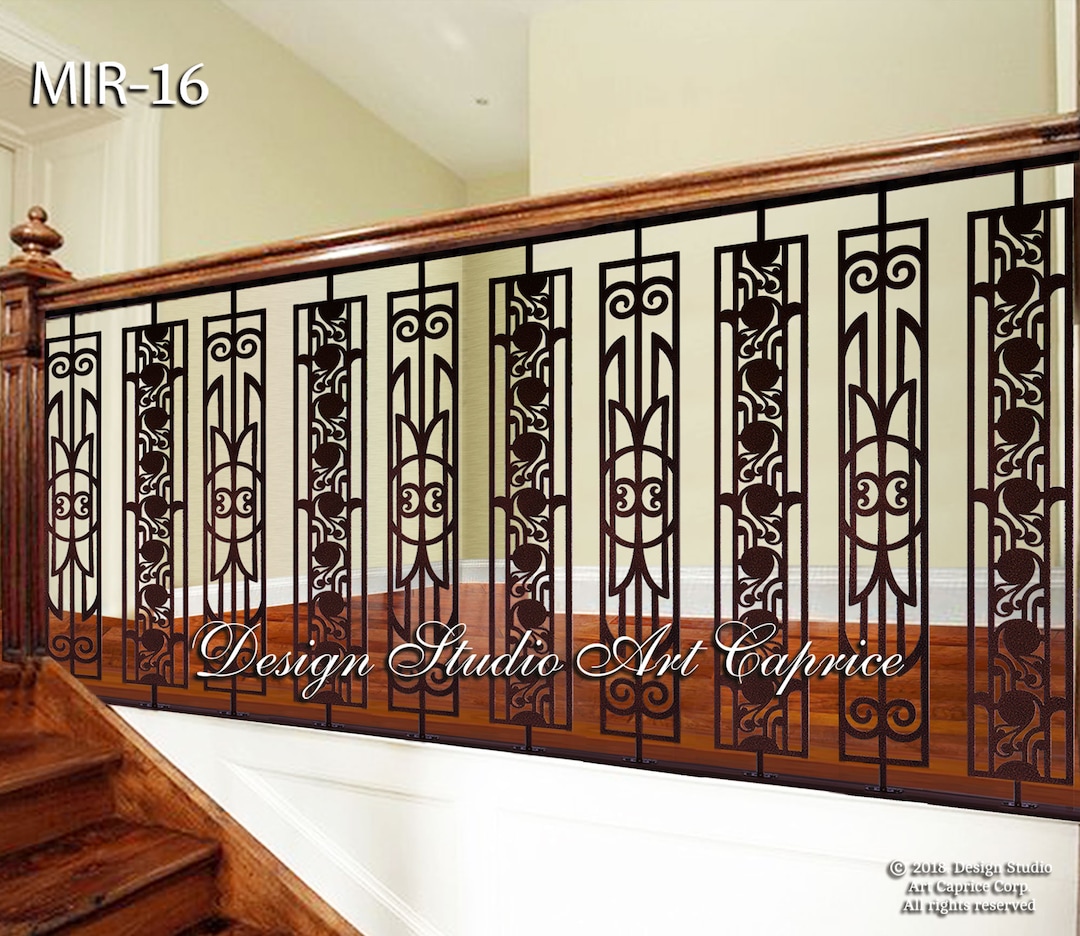 Art Deco / Modern Interior Railing / Staircase Decorative Panel Insert ...