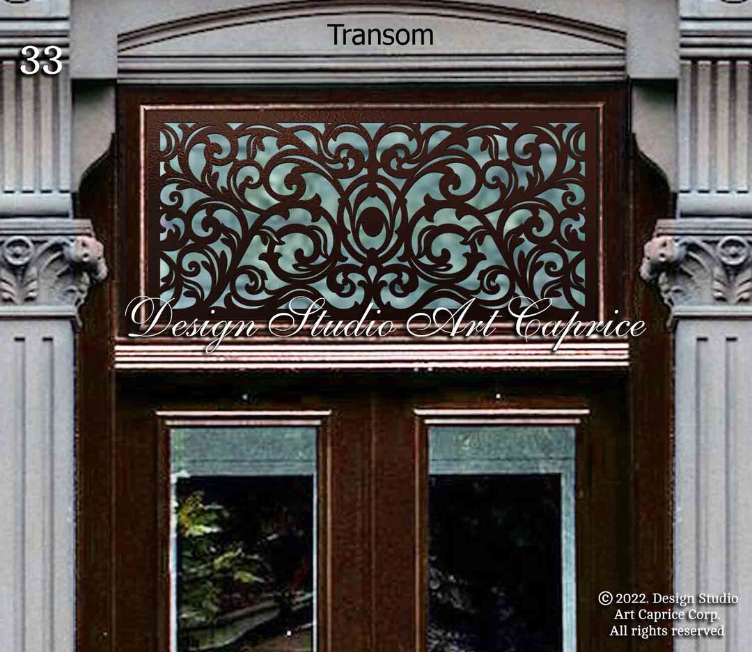 Entry Door Grill/ Transom Panel /french Doors Grill/ Security - Etsy