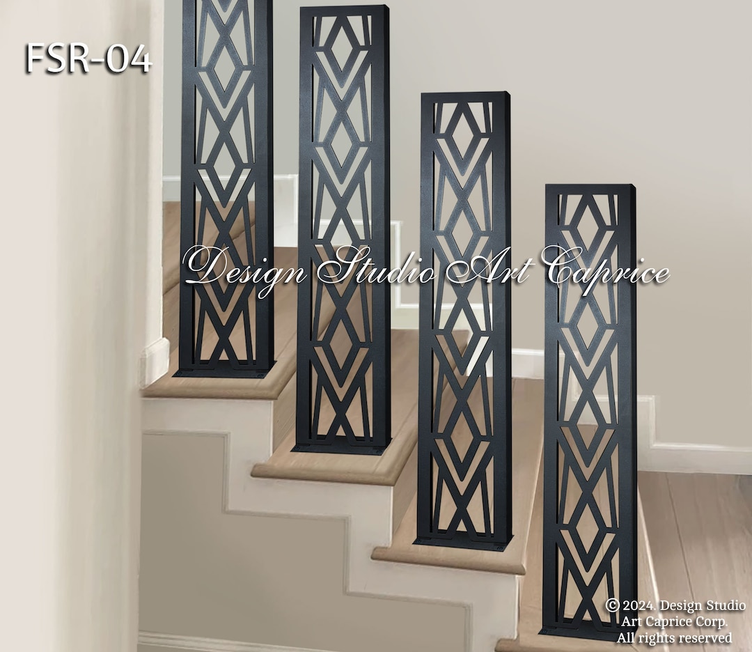 Stair Railing / Freestanding / Contemporary Artistic Design / Custom ...