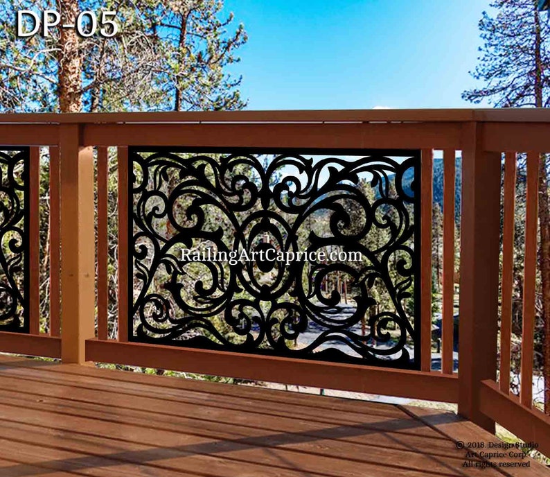 Metal Railing Panel Balcony Insert Deck Panel Staircase - Etsy