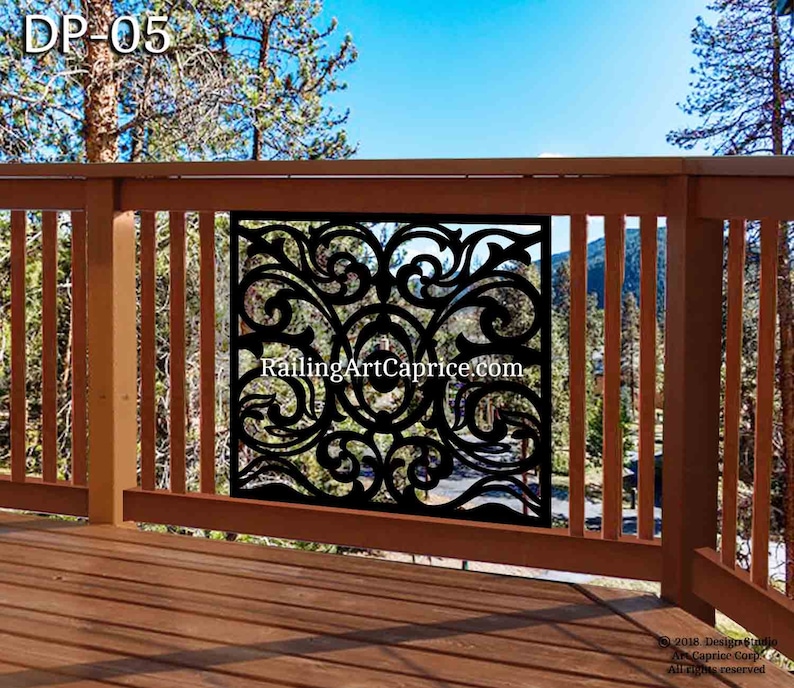 Metal Railing Panel | Balcony Insert | Deck Panel | Staircase Design ...
