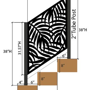 Metal Railing Panel / Balcony / Deck Panel / Fence / Custom | Etsy