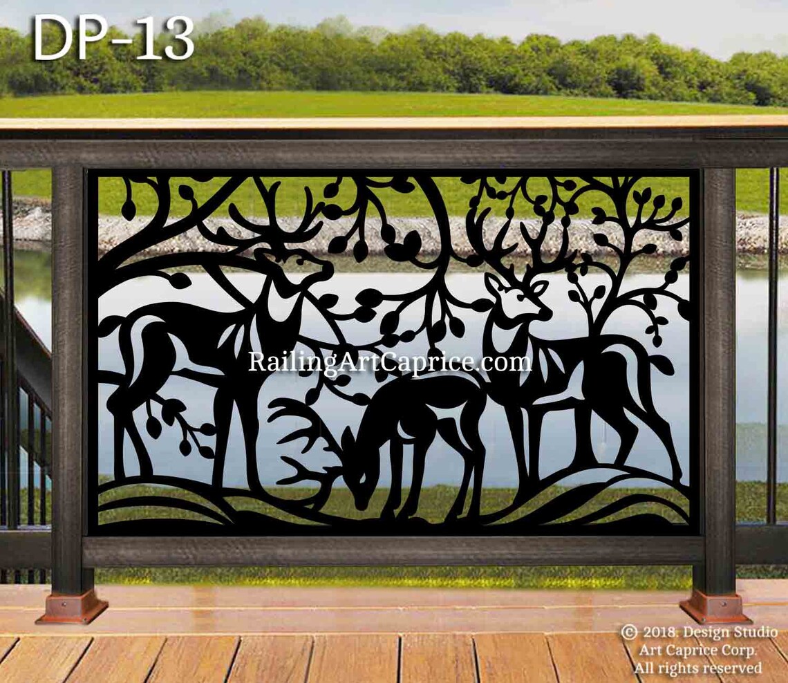 Metal Railing Panel Balcony Insert Deck Panel Staircase - Etsy