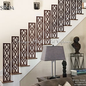 Stair Railing / Freestanding / Contemporary Artistic Design / Custom ...