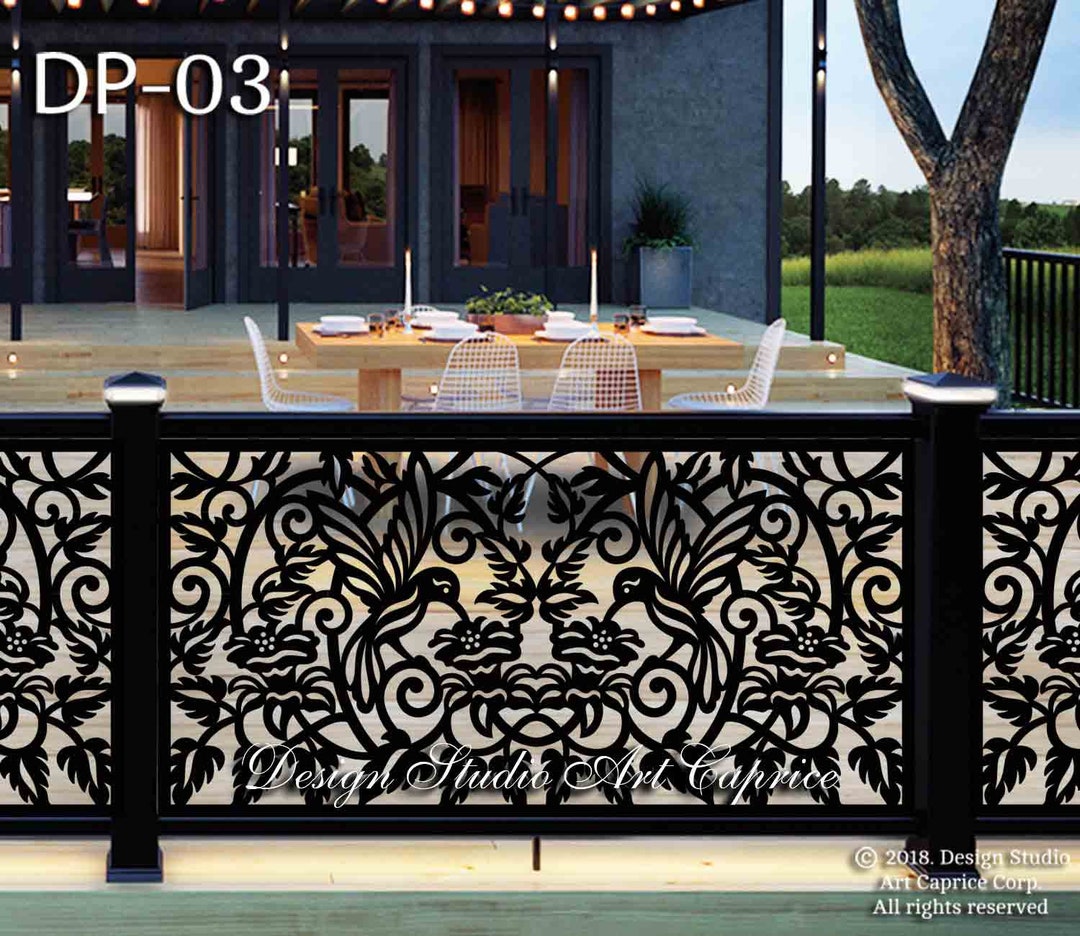 Metal Railing Panel | Balcony Insert | Deck Panel | Privacy Screen | Fence | Custom Order ...