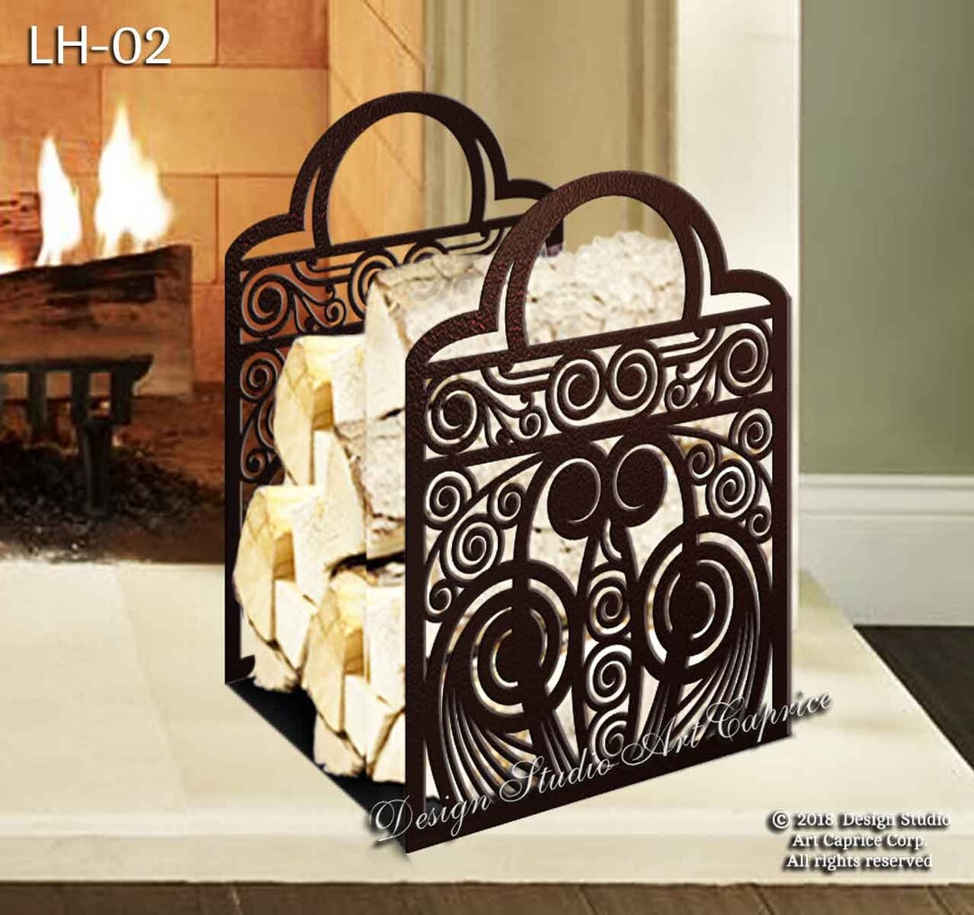 Laser-cut Log Holder Ornate and Custom-made LH-02 - Etsy