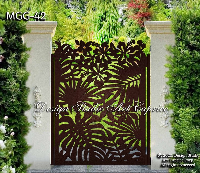 Tropical Theme Custom Metal Entry Gate / Artistic & Unique Design ...