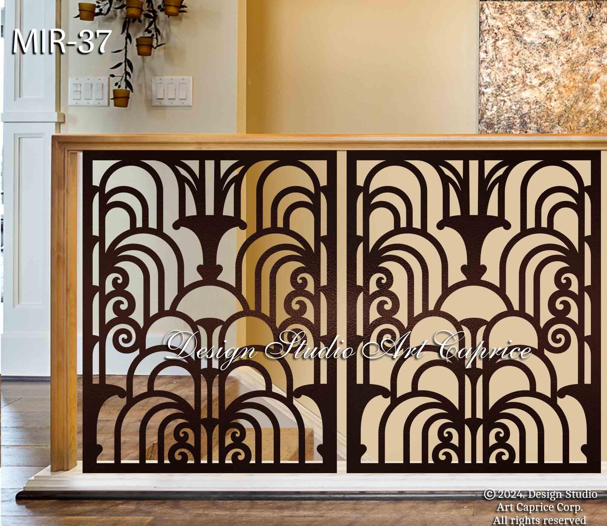 Metal Interior Railing Panel Inserts / Art Deco / Custom Made / Outdoor ...