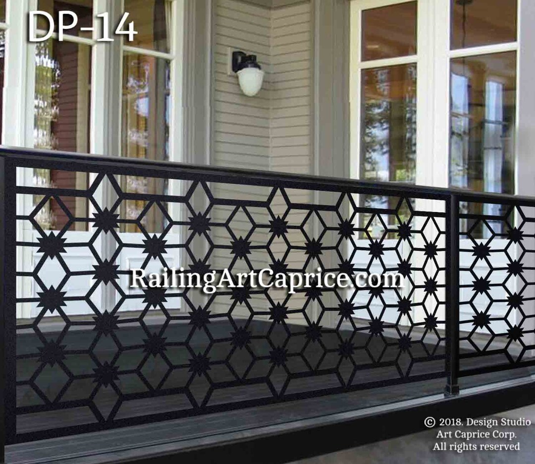 Metal Railing Panel Balcony Insert Deck Panel Staircase Design Privacy Screen Fence Custom Order ...