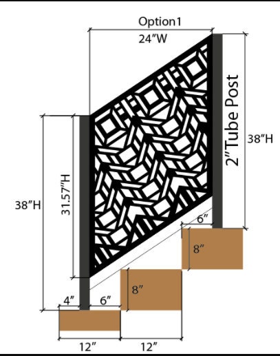 Metal Railing Panel / Balcony / Deck Panel / Fence / Custom Order ...
