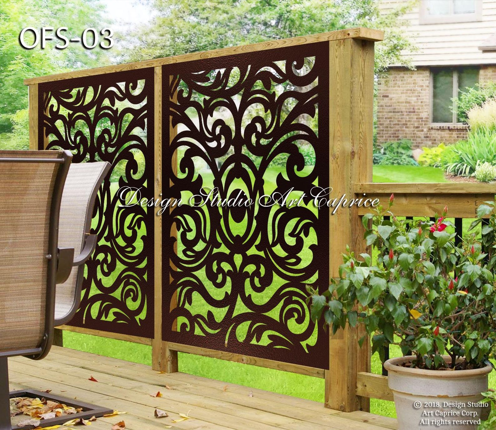Metal Privacy Screen | Fence | Decorative Panel | Wall Art | Outdoor or ...