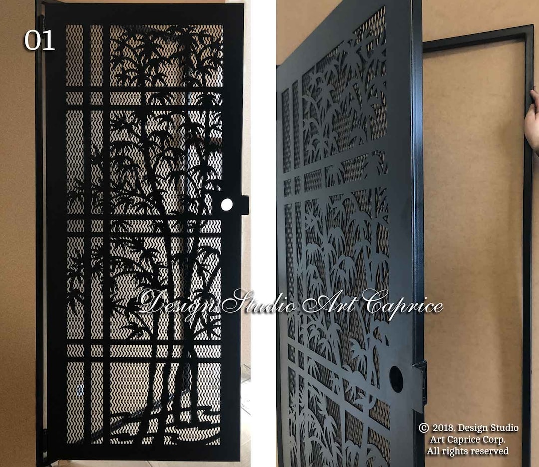 Entry Metal Security Screen Door /storm Door / Decorative Laser Cut ...