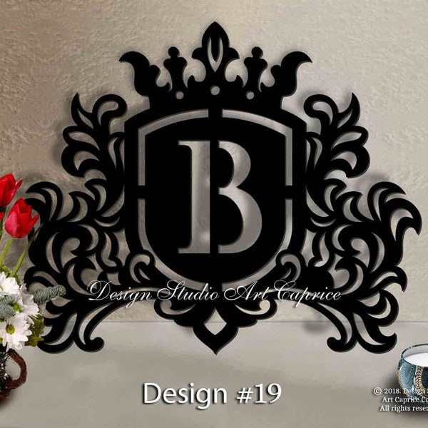 Door Monogram Metal - Etsy
