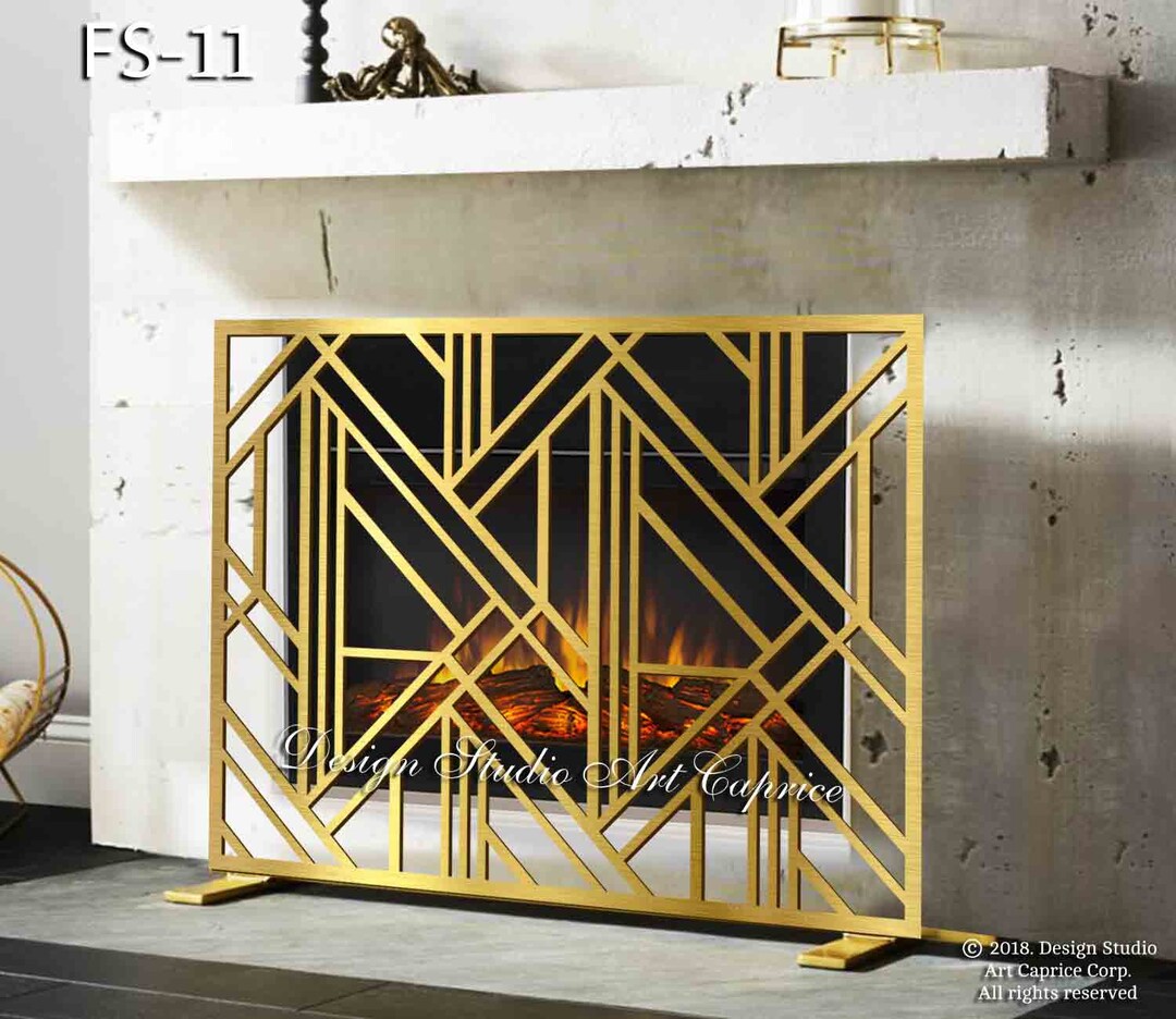 Decorative Fireplace Screen for Electric /gas Fireplace / Unique Design ...