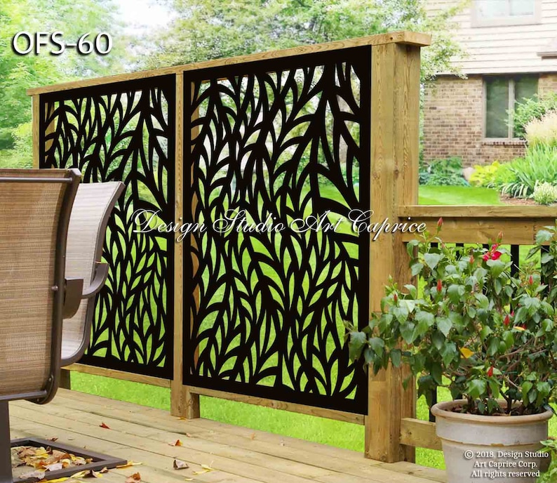 Metal Privacy Screen Fence Decorative Panel Wall Art - Etsy