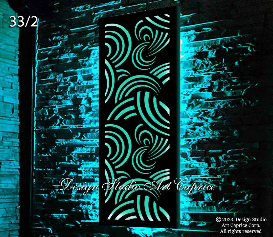 Modern 3D Metal Wall Art / Sculpture / Light Box / Decorative Laser-cut ...