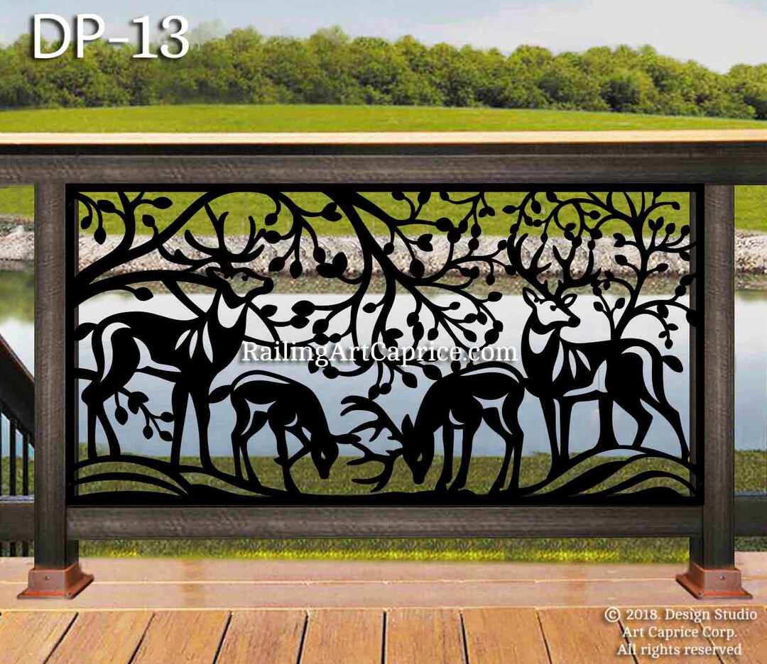 Metal Railing Panel Balcony Insert Deck Panel Staircase - Etsy