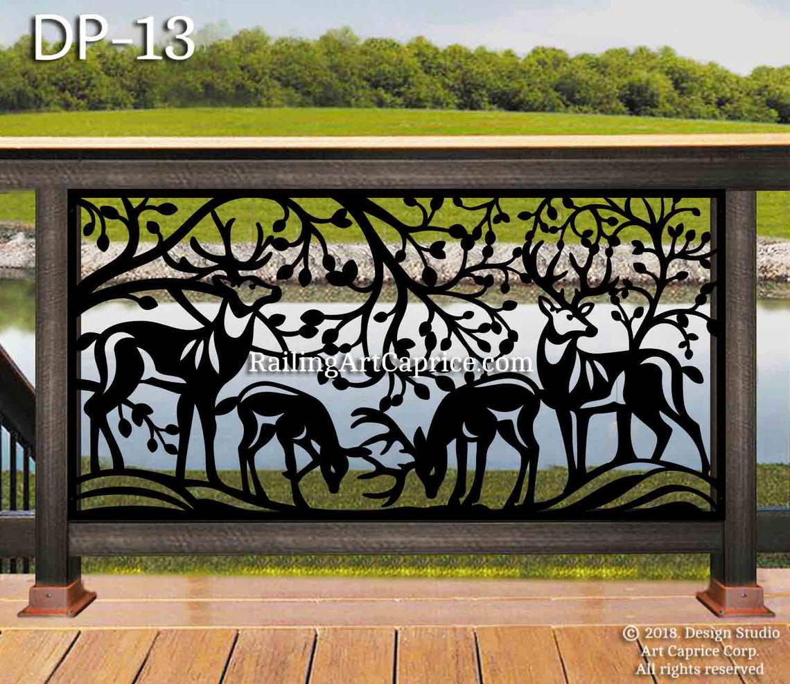 Metal Railing Panel Balcony Insert Deck Panel Staircase - Etsy