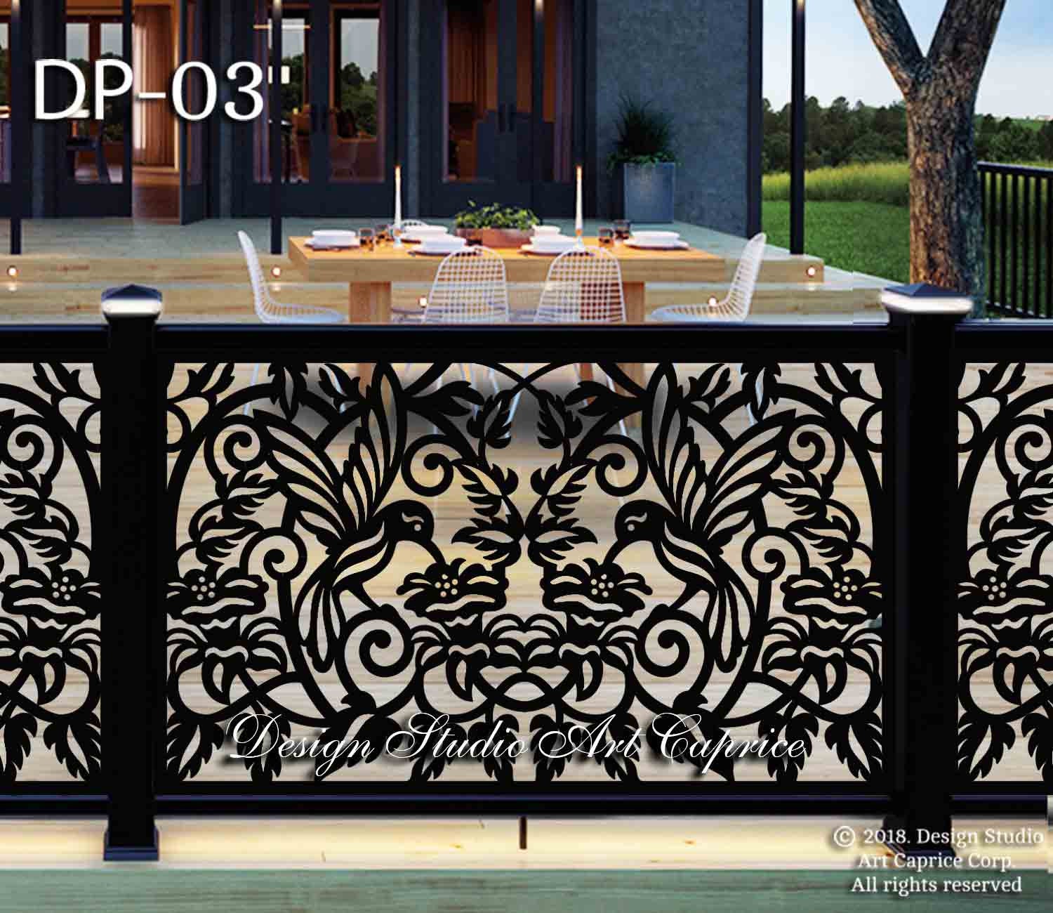 Metal Railing Panel Balcony Insert Deck Panel Staircase - Etsy
