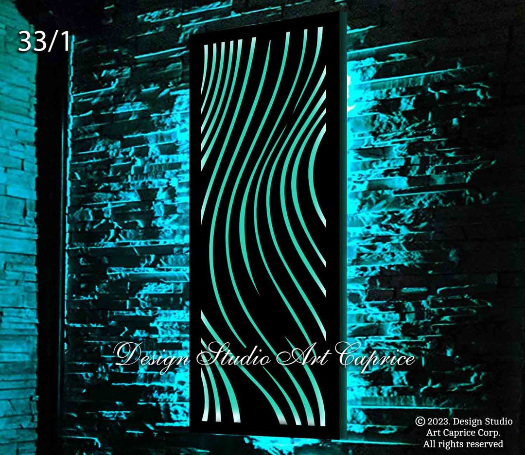 Modern 3D Metal Wall Art / Sculpture / Light Box / Decorative Laser-cut ...