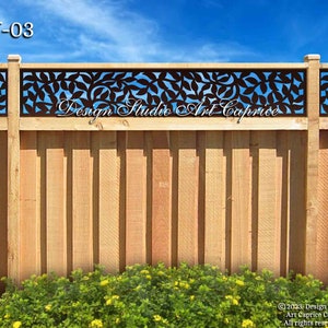 Aluminum Fence Topper /custom Order/ Metal Privacy Screen /fencing ...