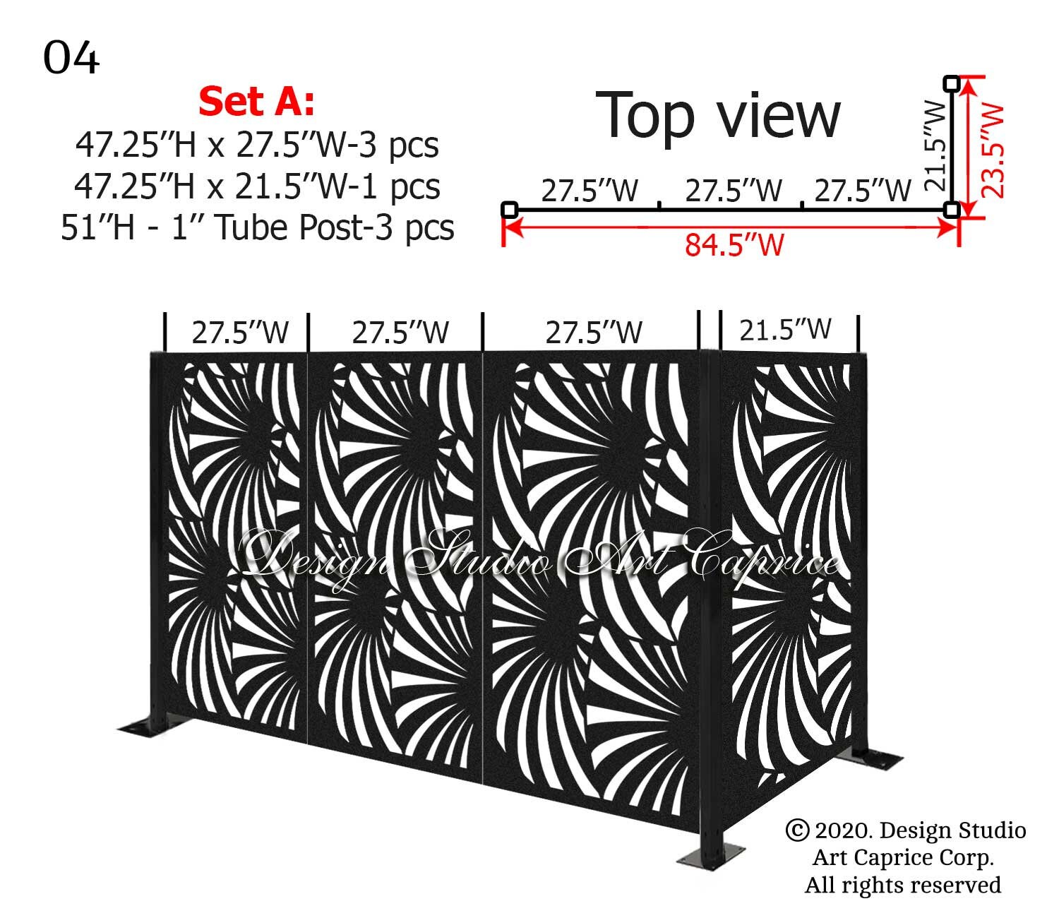 Freestanding Modular Metal Privacy Screen Fence Wall Art | Etsy