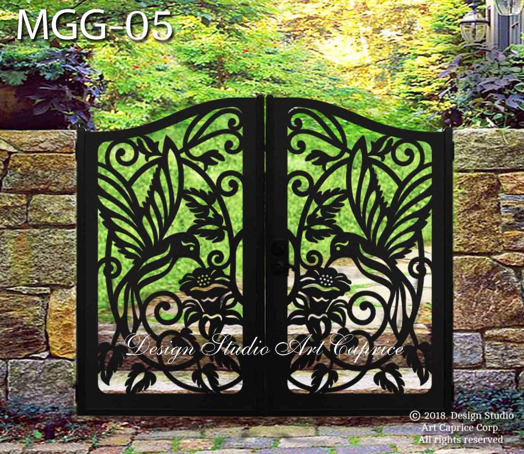 Hummingbird /custom Metal Entry Gate / Artistic & Unique Design / Made ...
