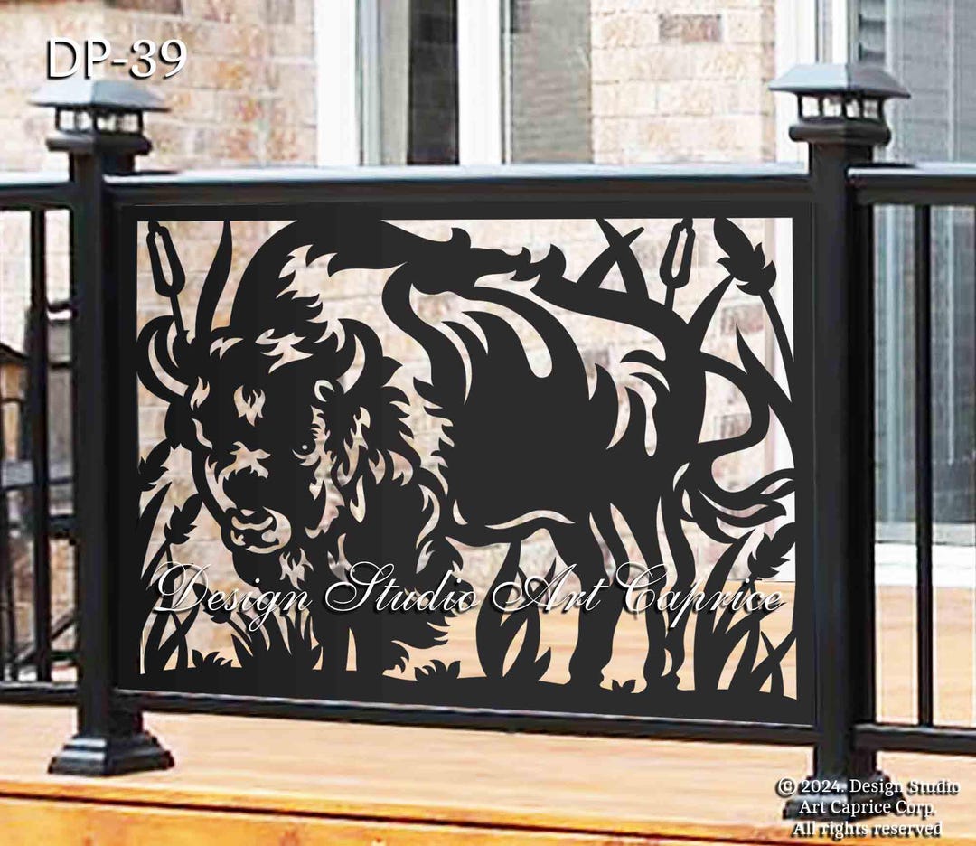 Balcony Panel Insert Metal Railing Panel deck Panel Privacy Screen Fence Custom Order Outdoor or ...