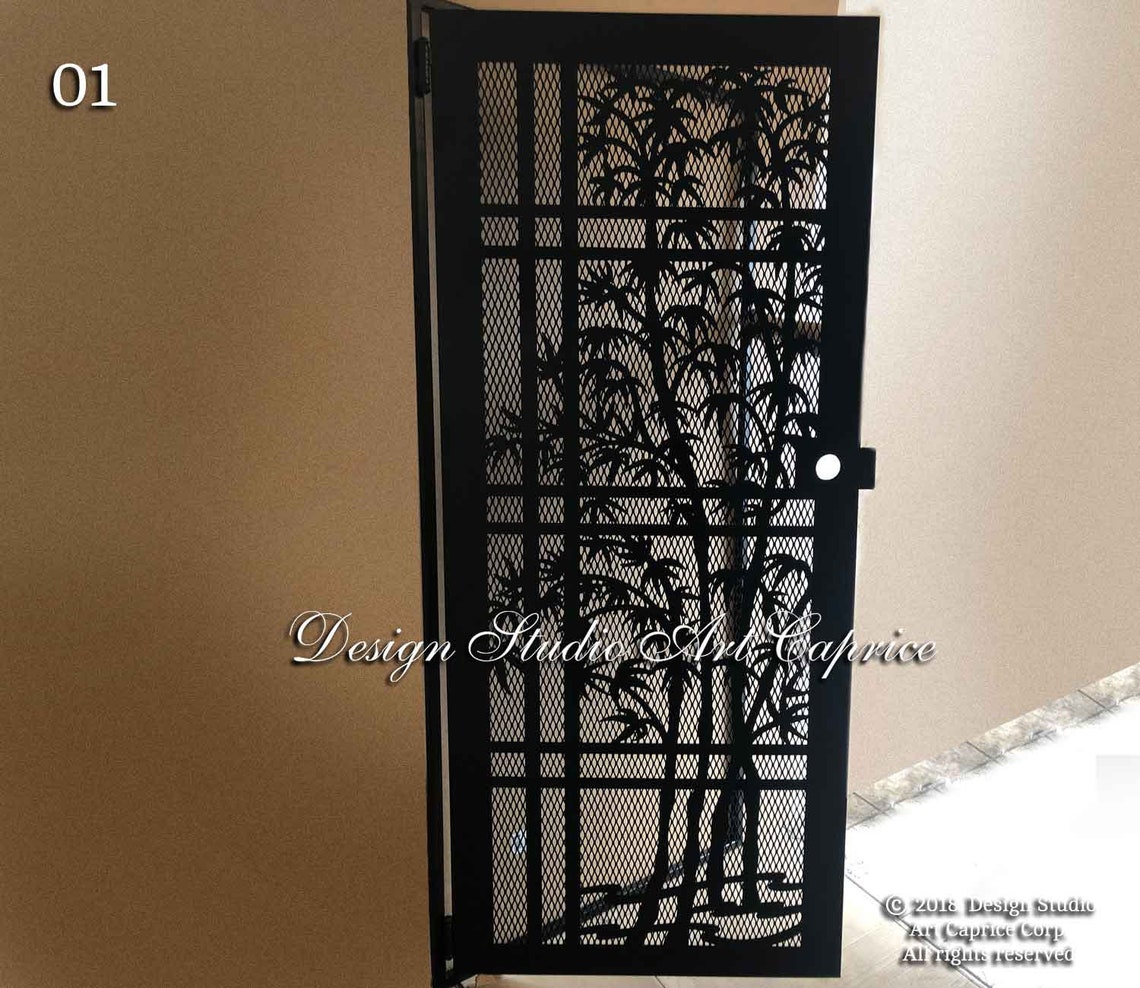 Entry Metal Security Screen Door /storm Door / Decorative - Etsy