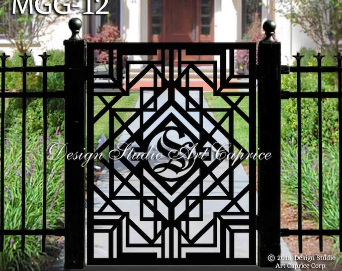 Beautiful Laser Cut Artistic Circle Design Wrought Iron Gate Custom