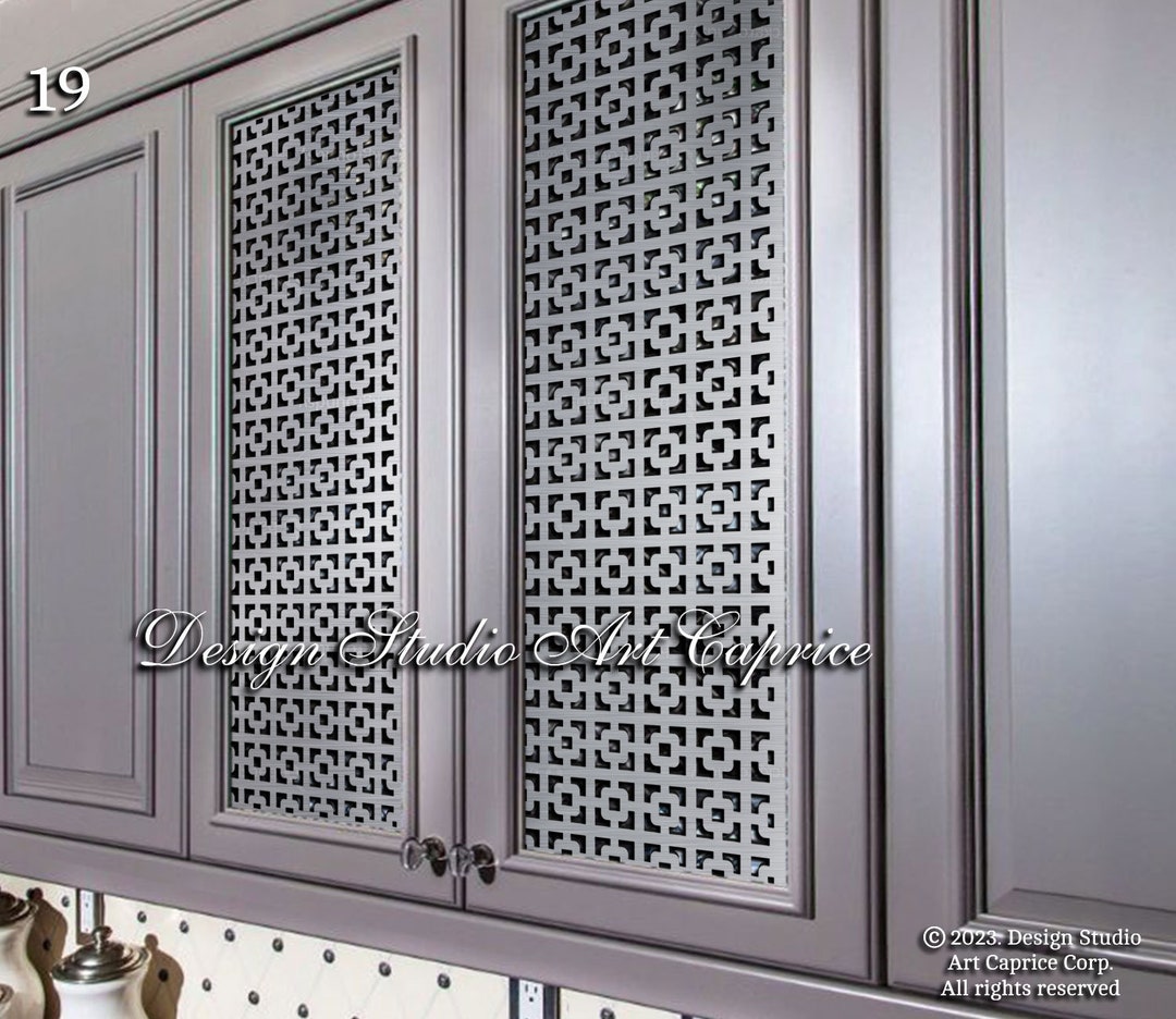 Custom Made/ Kitchen & Wine Cabinet/metal Mullion Inserts/personalized ...