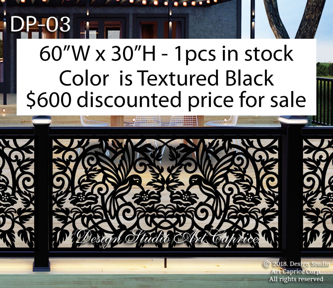Metal Railing Panel Balcony Insert Deck Panel Staircase Design Privacy ...