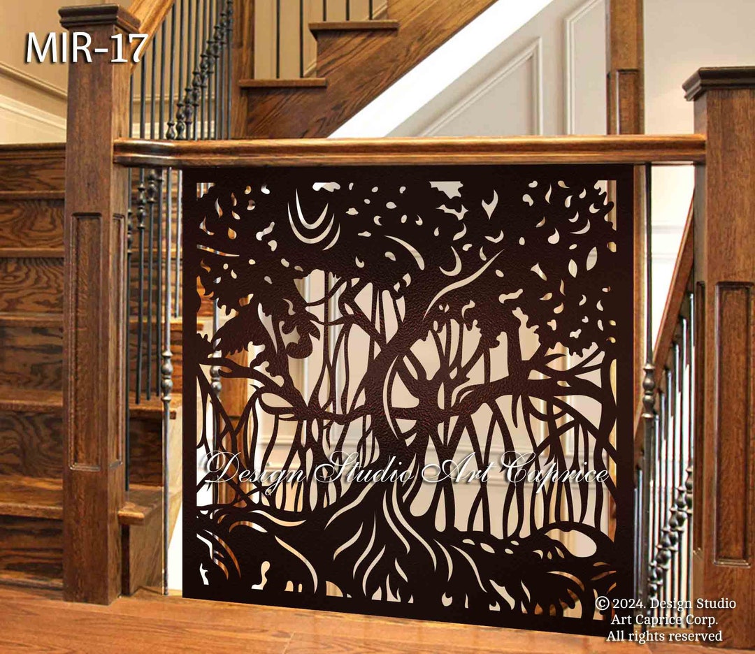 Stair Railing Interior / Metal Railing Panel Inserts / Deck Railing ...