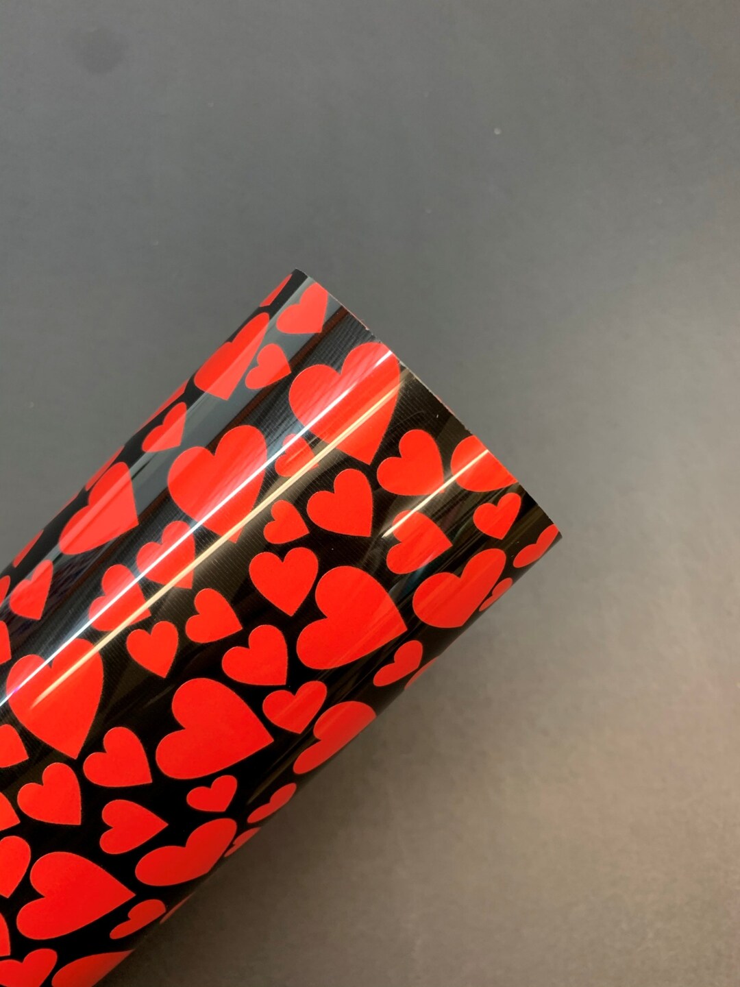 12x15 Sheet Red/black Hearts HTV Thermoflex Pattern Heat-transfer Vinyl ...