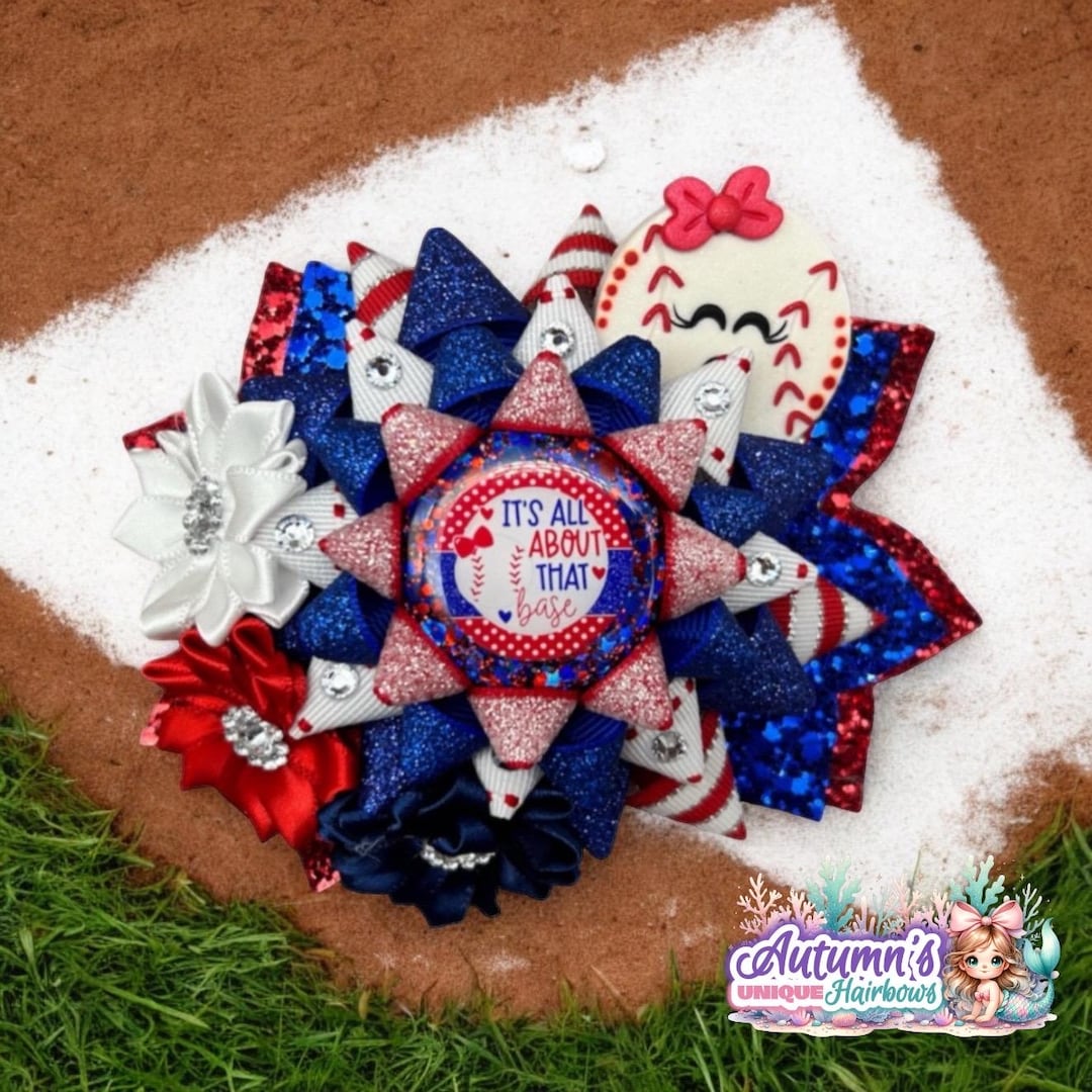 Baseball Hair Bow | Sports Bow | Baseball Sister | Playball | Hair Bow ...