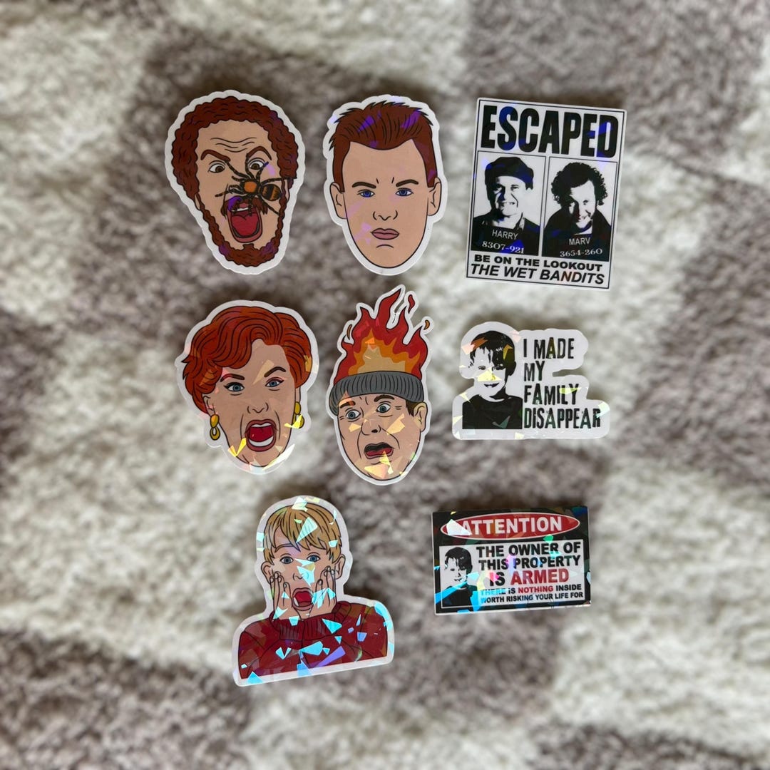 Christmas Movie Sticker Holographic Characters Quotes 90s Classic ...