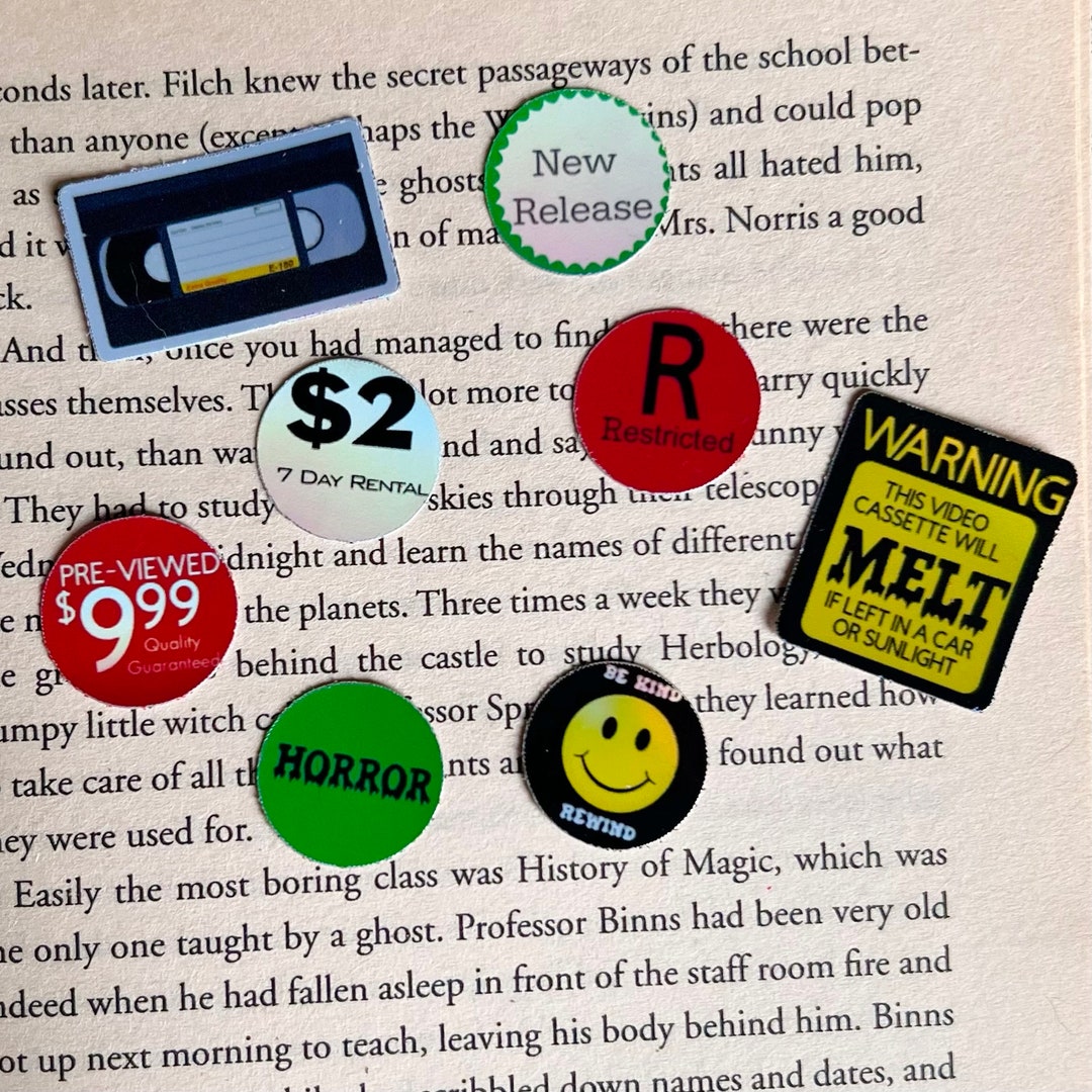 VHS Tape Cassette Mini Retro Stickers Holographic Horror New Release Be ...