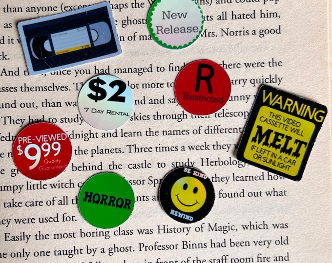 VHS Tape Cassette Mini Retro Stickers Holographic Horror New Release Be ...