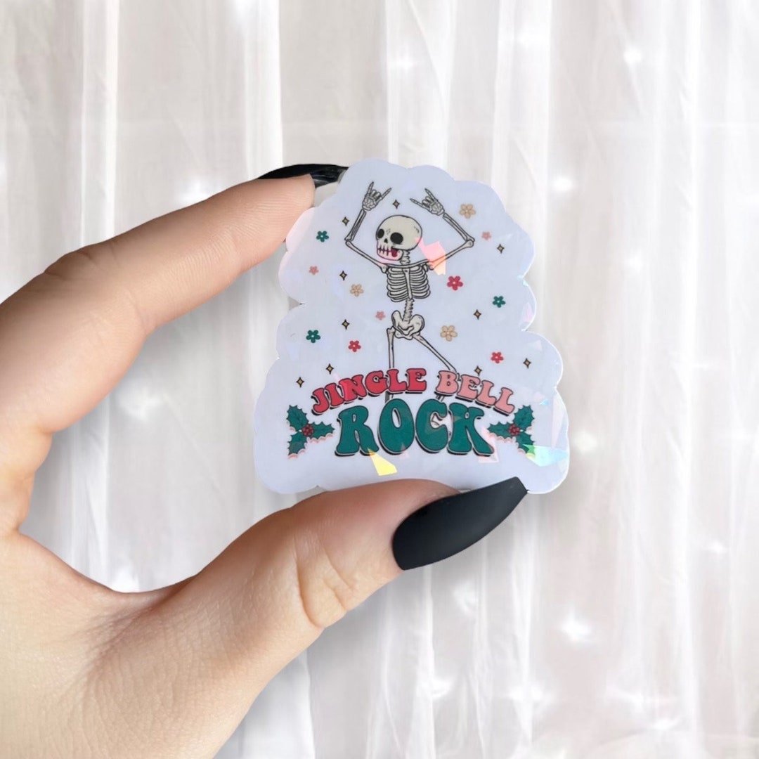 Christmas Skeleton Sticker Jingle Bell Rock Spooky Holiday Creepy ...