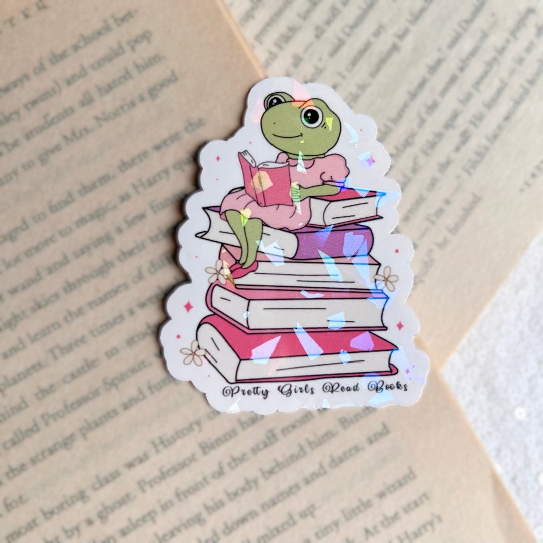 Pretty Girls Read Books Sticker Holographic Kindle Laptop Notebook ...