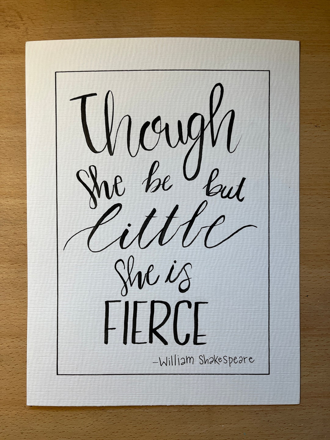 Original Watercolor Calligraphy Shakespeare Quote - Etsy