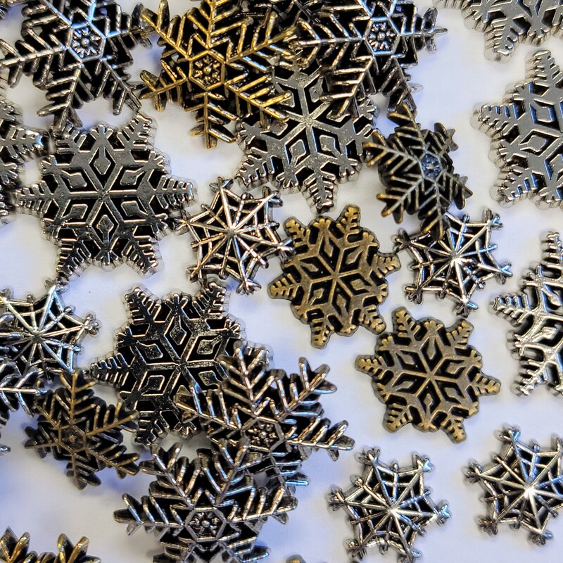 Snowflakes Buttons - Etsy