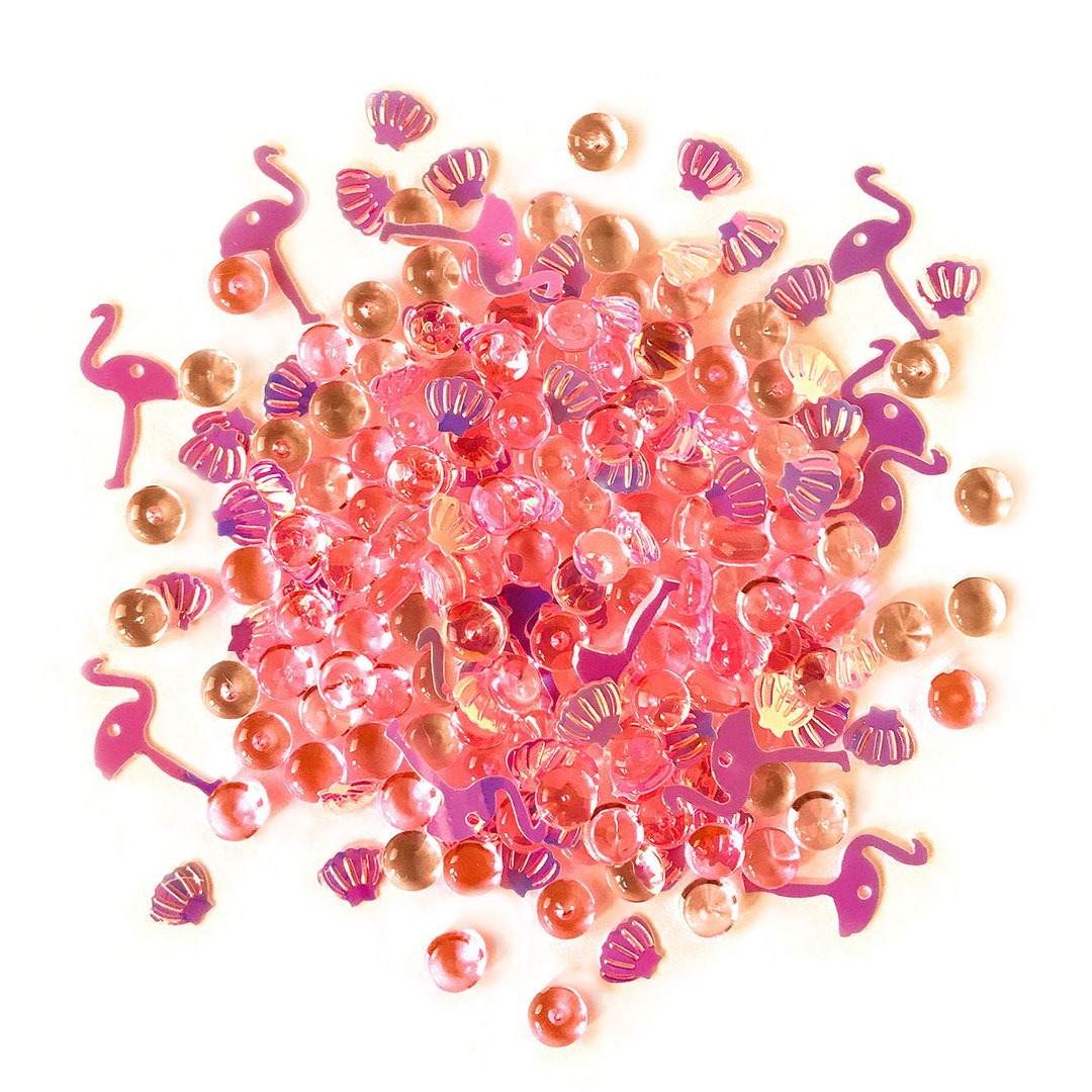 Buttons Galore Shimmerz - Pretty Flamingo - Etsy