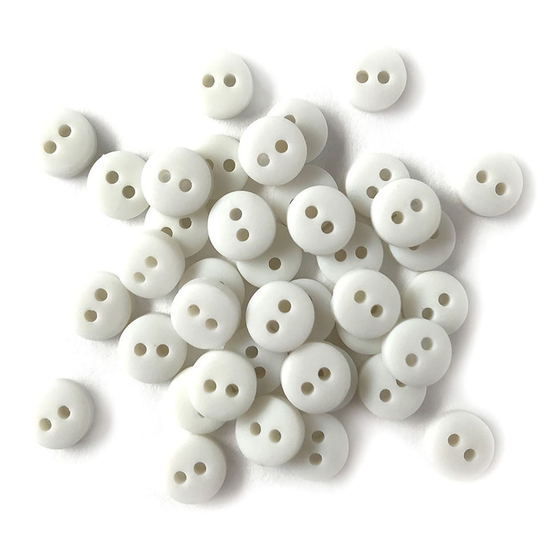 Buttons Galore Tiny Buttons for Sewing & Crafts White 35 Buttons - Etsy