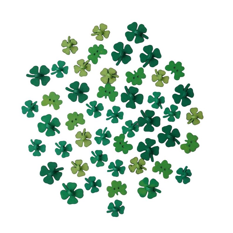 50 Shamrock Buttons: St. Patrick's Day Novelty Assortment for Sewing ...