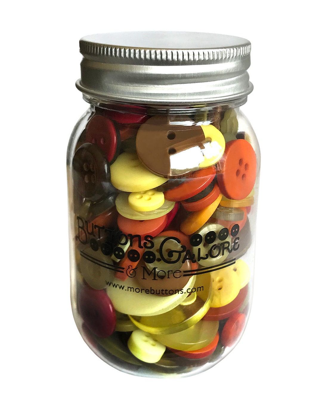 Buttons Galore Button Mason Jar 200 Colorful Buttons for - Etsy